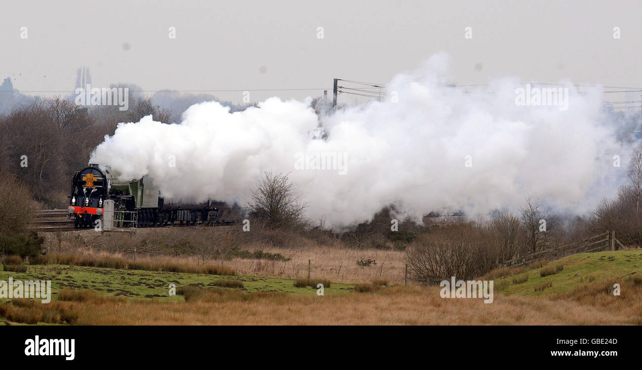 Steam train. The new Peppercorn class A1 steam locomotive, the Tornado ...