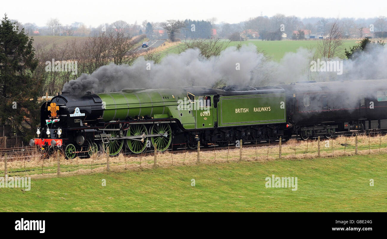 The new Peppercorn class A1 steam locomotive, the Tornado, at Colton ...