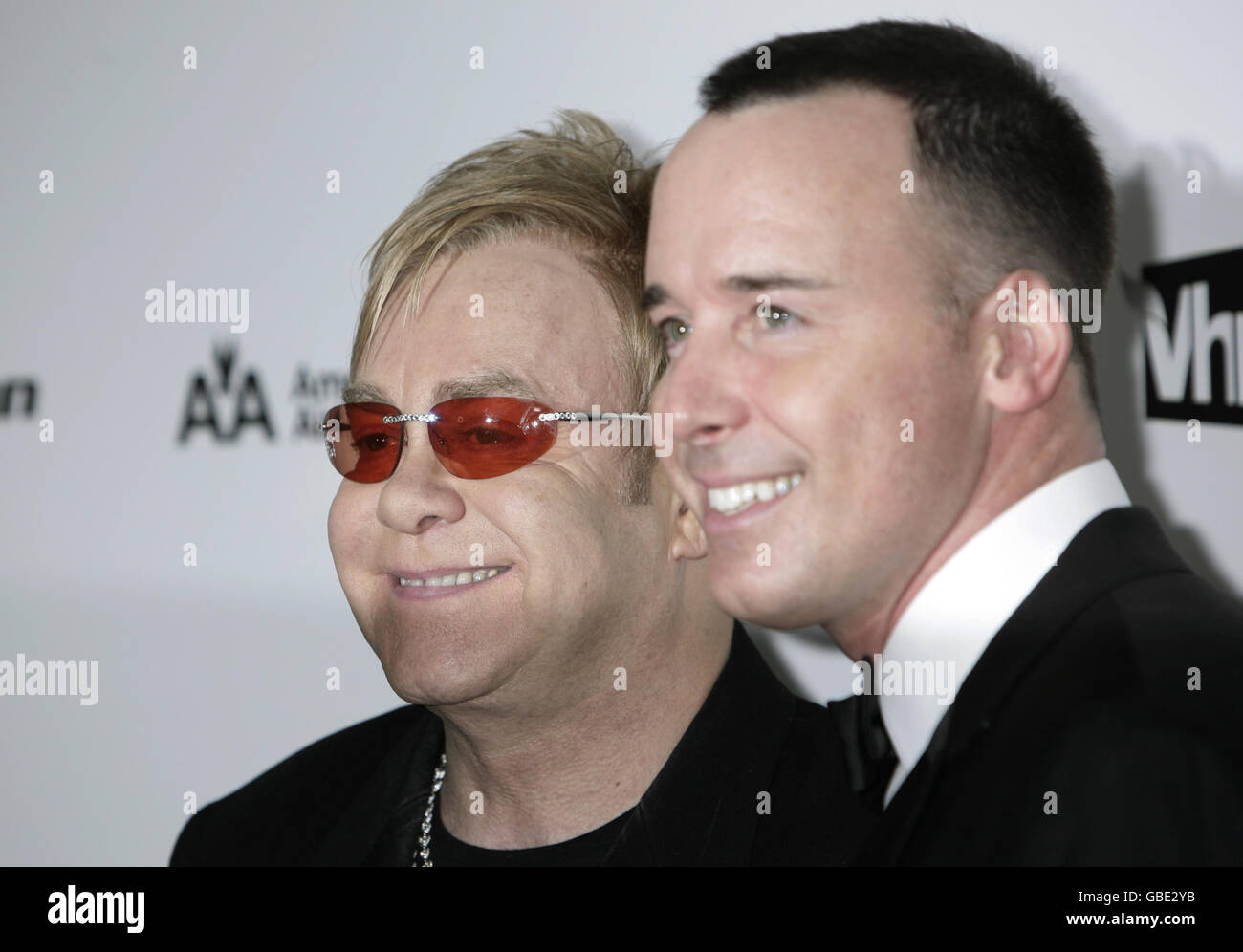 Sir Elton John and his partner David Furnish arriving for the 17th ...