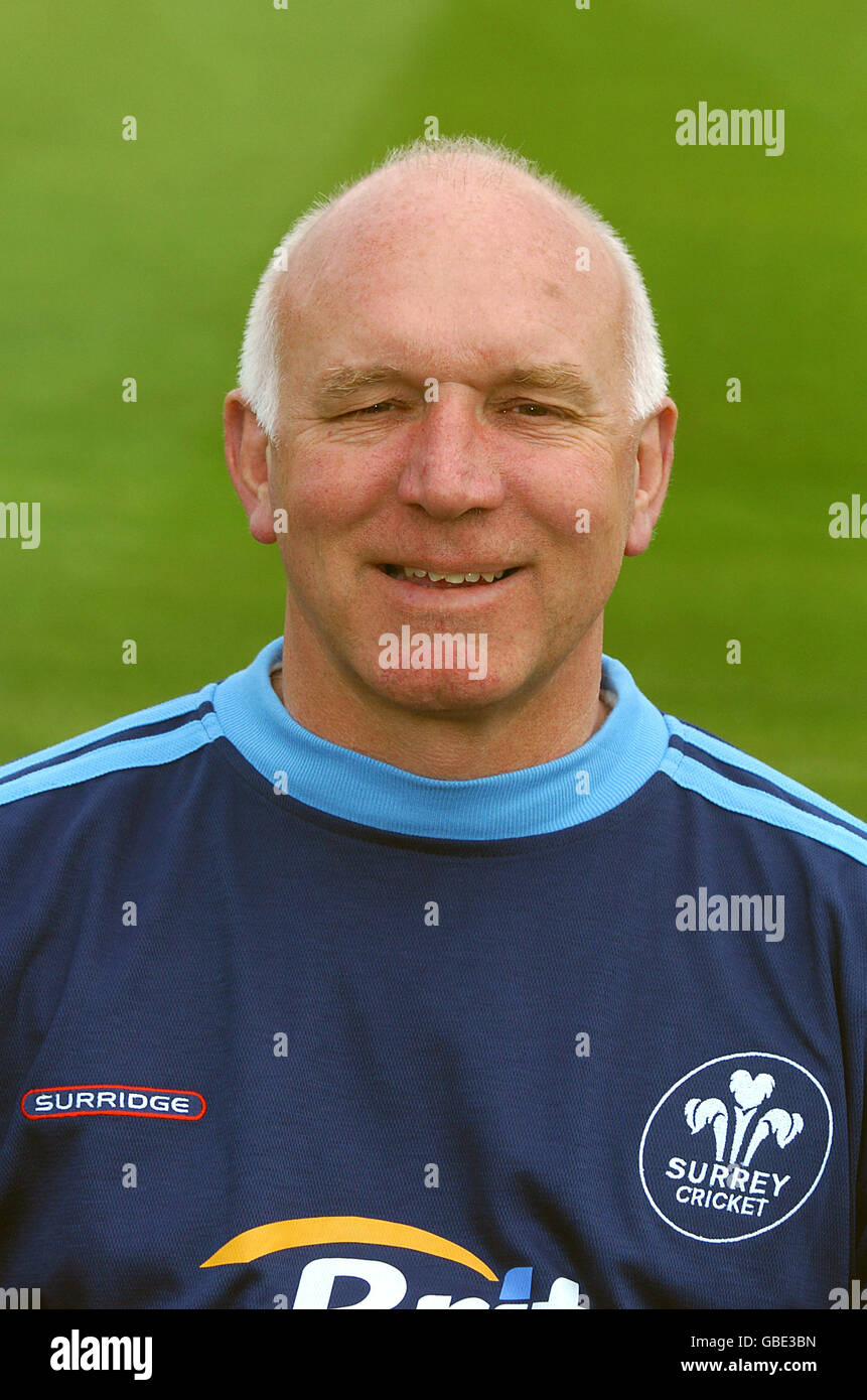 Cricket - Surrey CCC Photocall. Alan Butcher, Surrey CCC Stock Photo ...