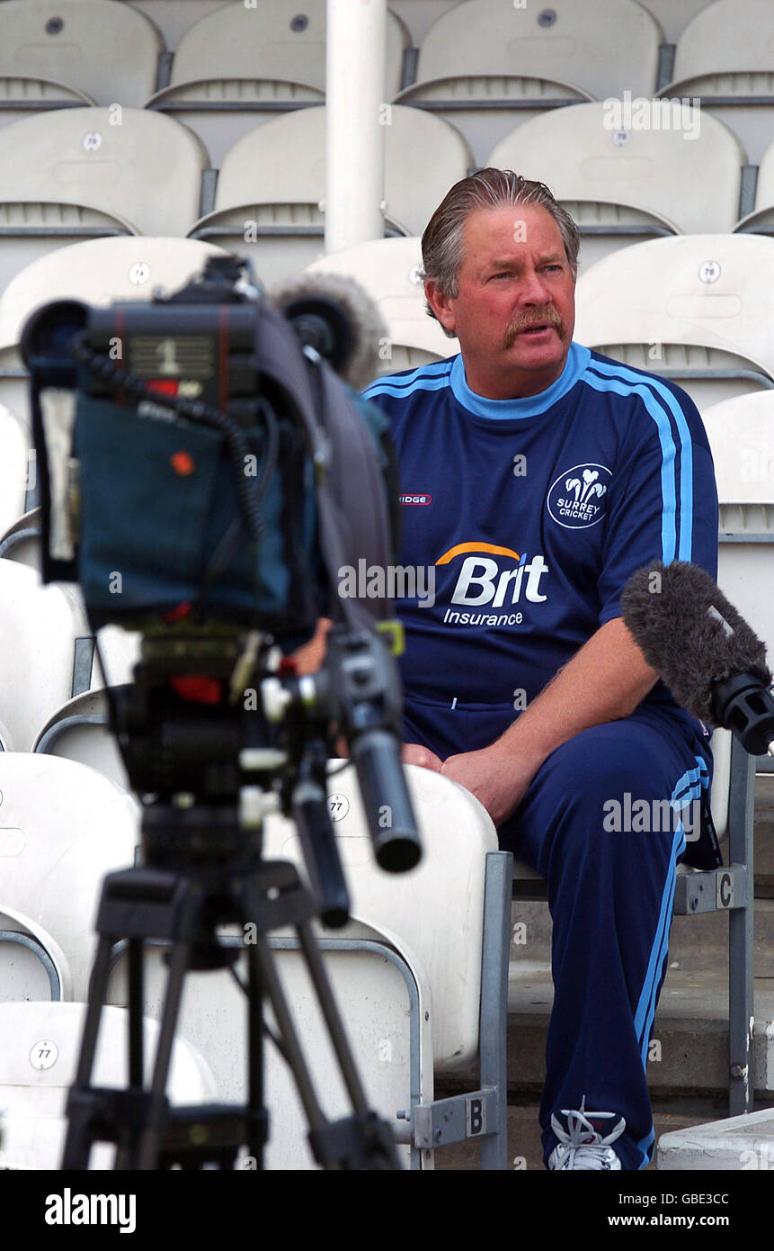Cricket, Surrey CCC Photocall. Surrey coach Steve Rixon waits to be ...