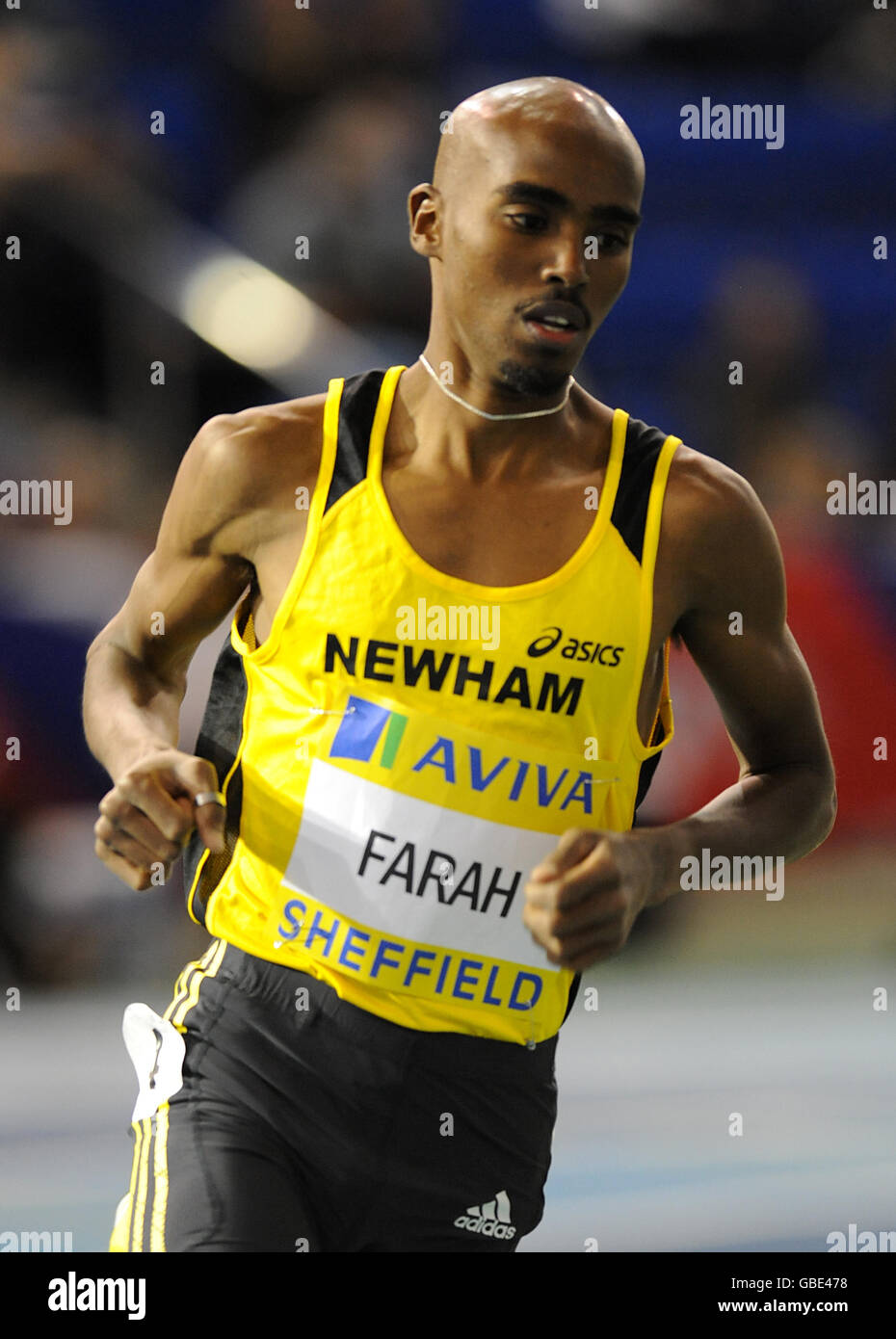 Newham Essex Beagles' Mo Farah during the men's 1500m Heats Stock Photo ...