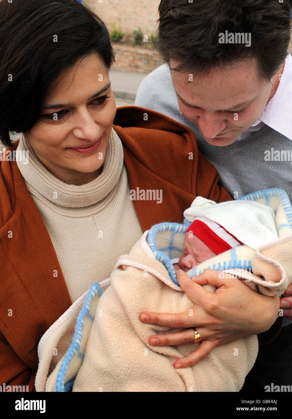Nick Clegg's new son Stock Photo - Alamy