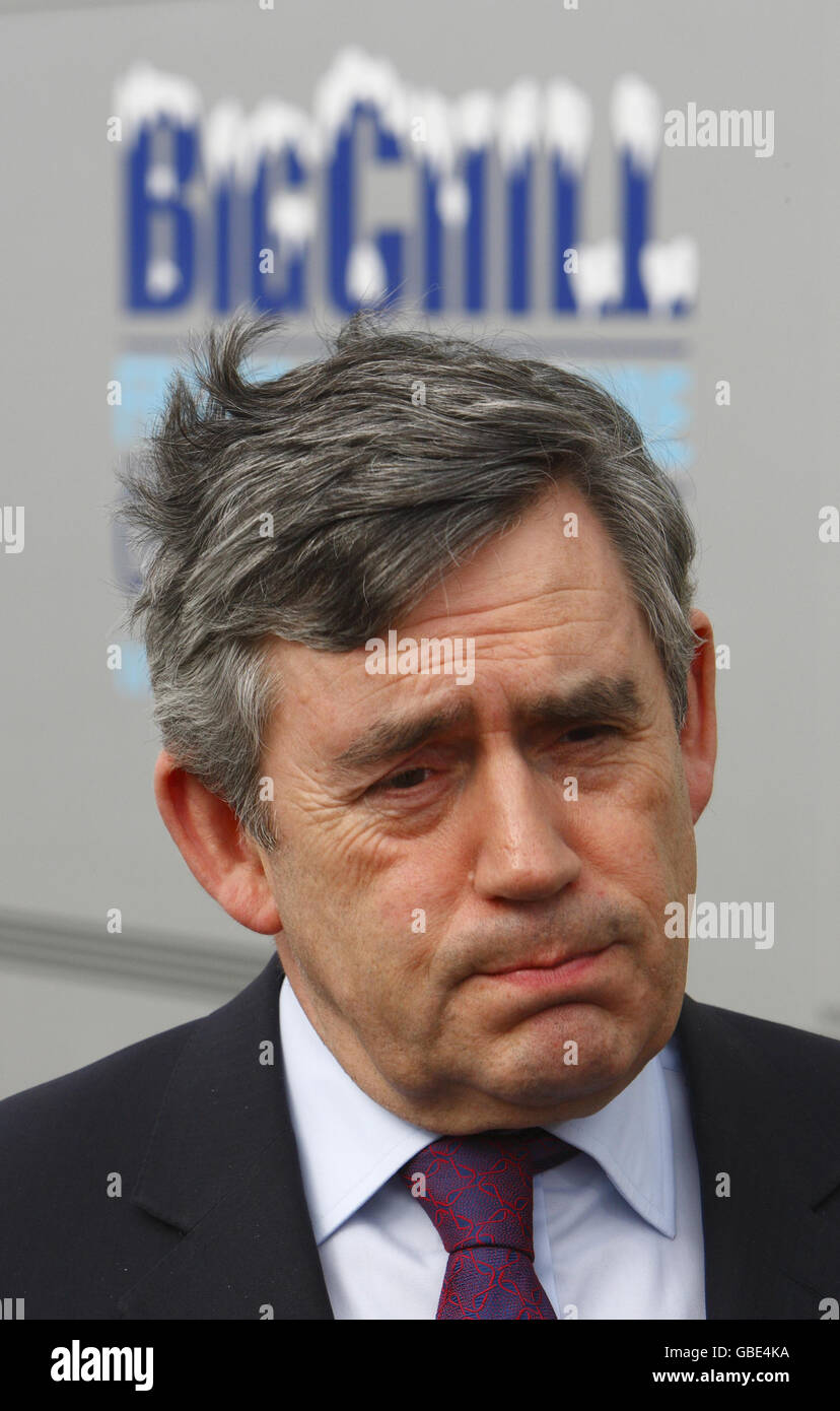 Gordon Brown visits Southampton Stock Photo - Alamy