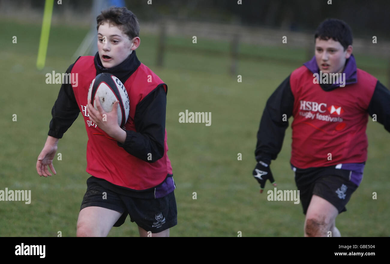 Children take part in the HSBC Rugby Festival at Whitecraigs Rugby Club ...