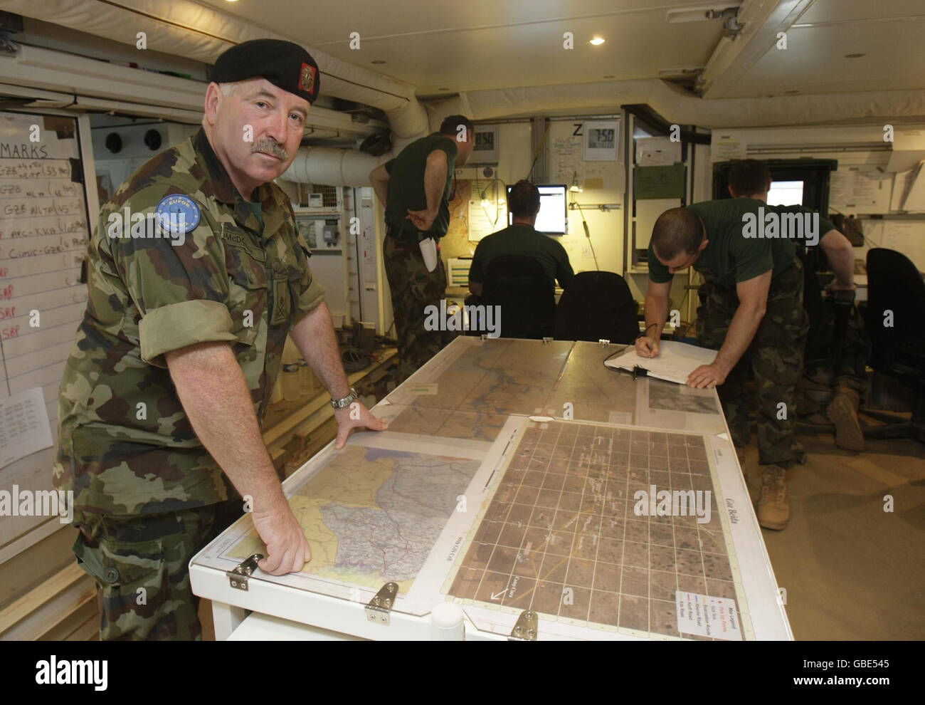 Lt. Col. Joe McDonagh commanding officer of Camp Caira in the Goz Beida ...