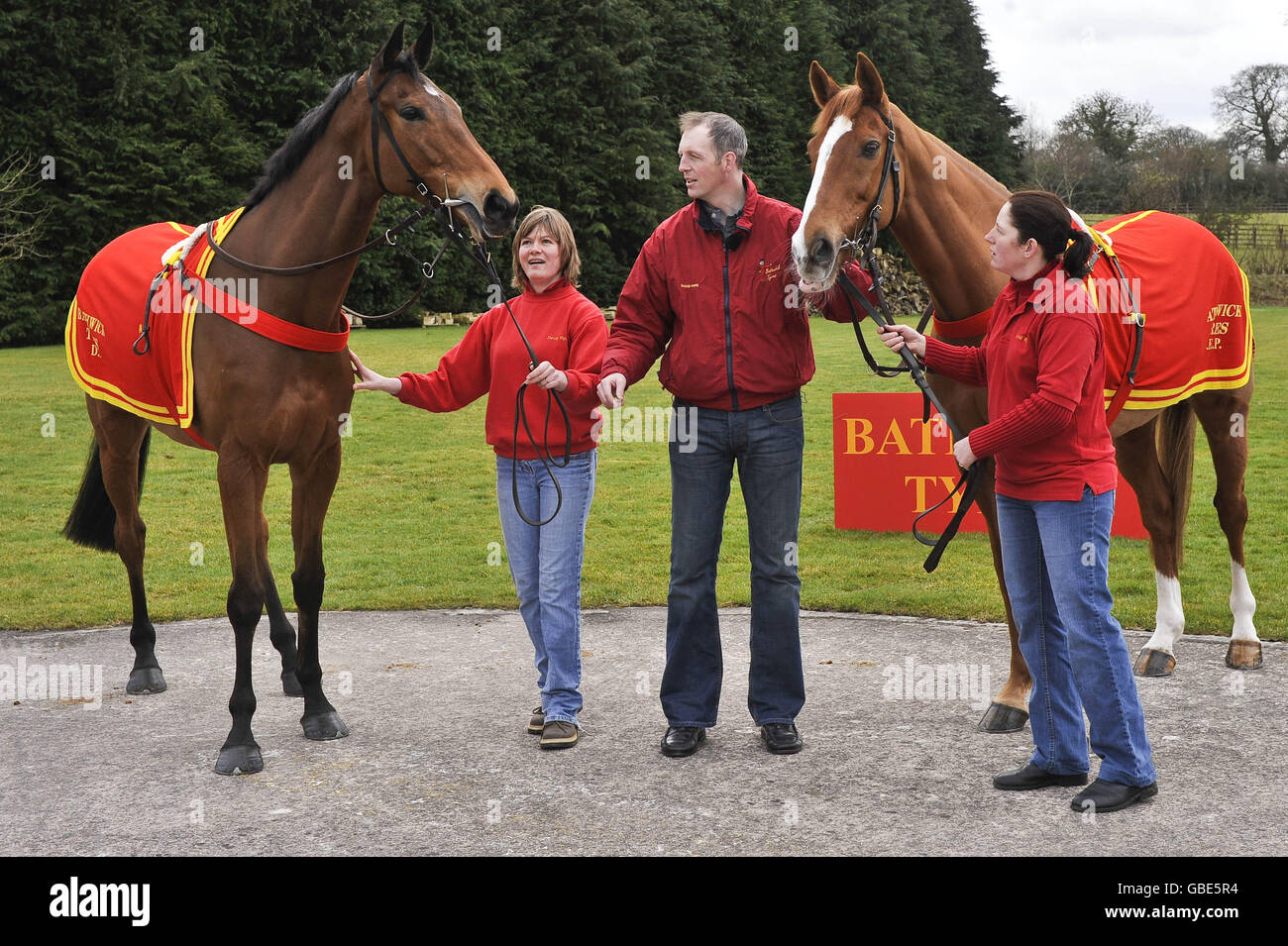 Horse Racing - David Pipe Stable Visit Stock Photo - Alamy