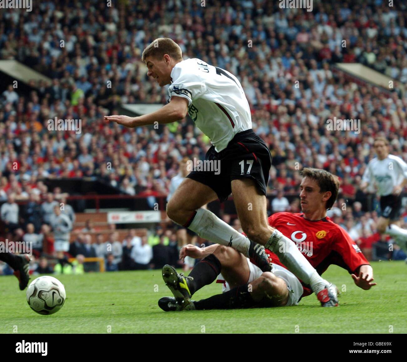 Liverpool manchester united neville hi-res stock photography and images ...
