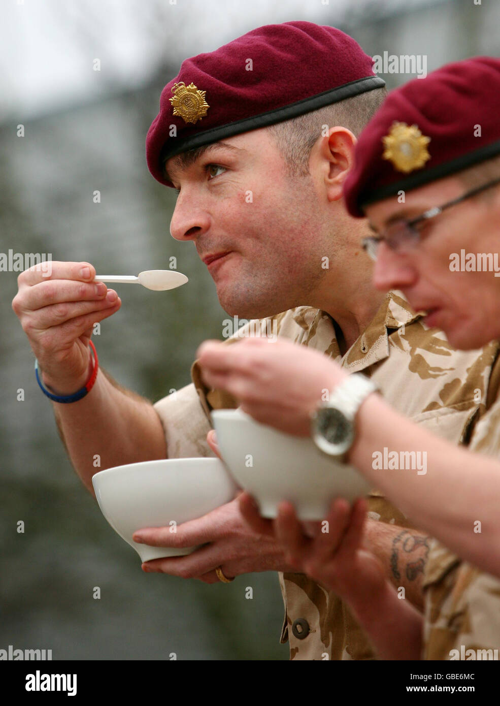 Soldier eating his rations hi-res stock photography and images - Alamy