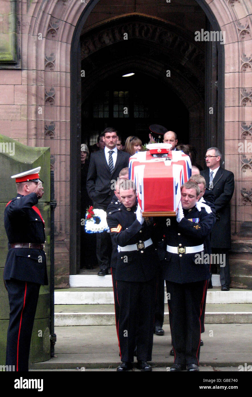 Corporal Danny Winter funeral Stock Photo - Alamy