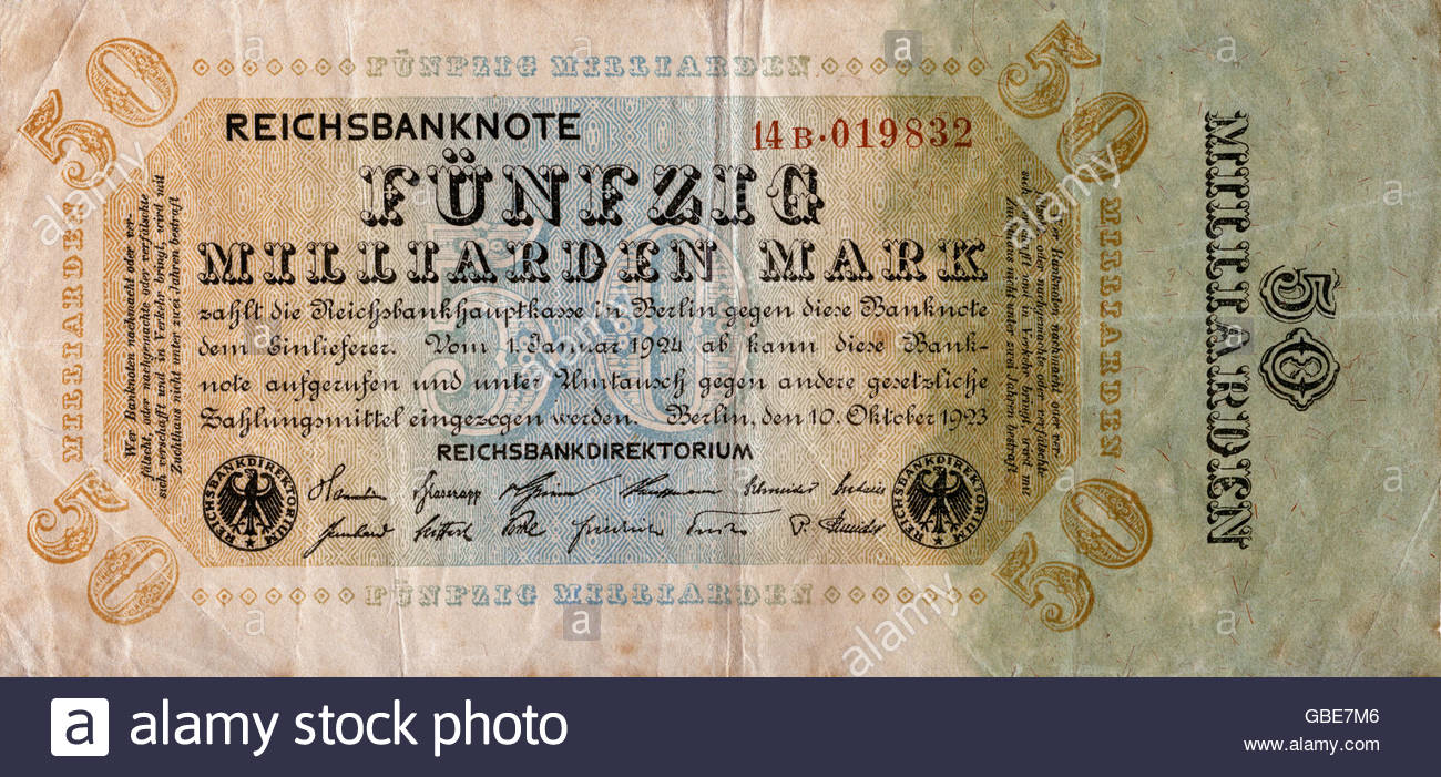 German Money 1923 Stock Photos & German Money 1923 Stock Images - Alamy
