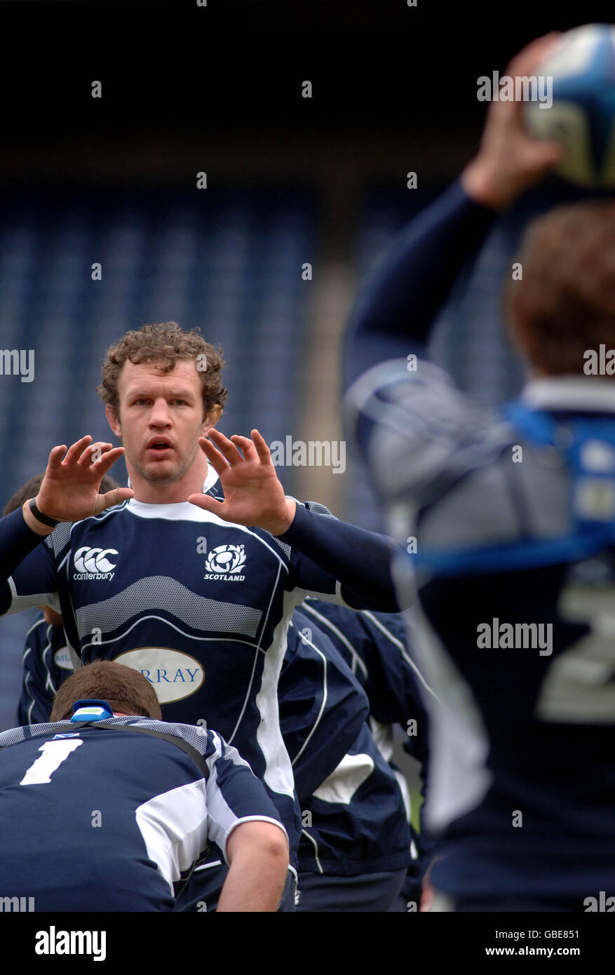 Rugby Union - Scotlands Captain Run - Murrayfield. Scotland's Jason ...