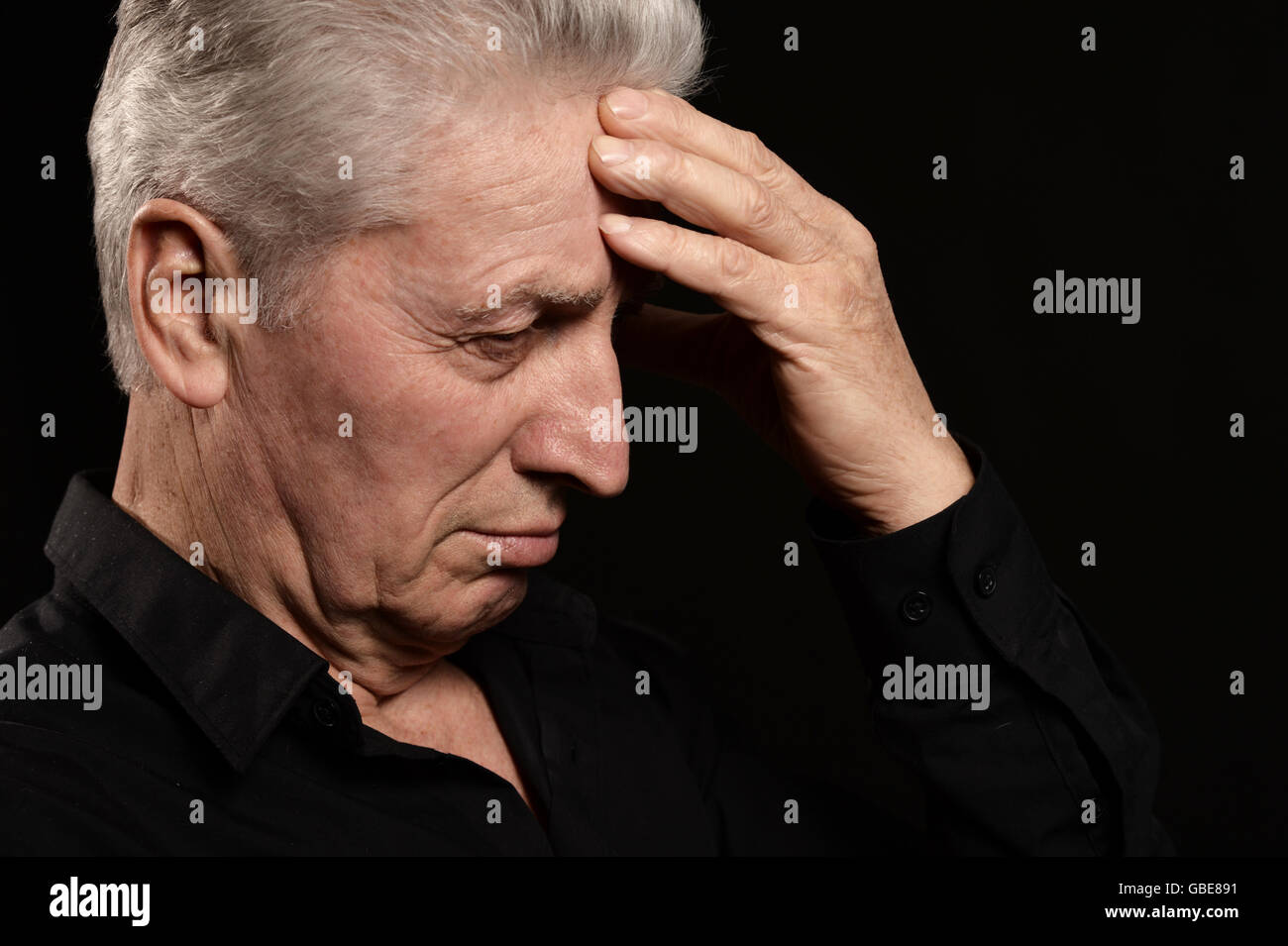Sad old man Stock Photo - Alamy