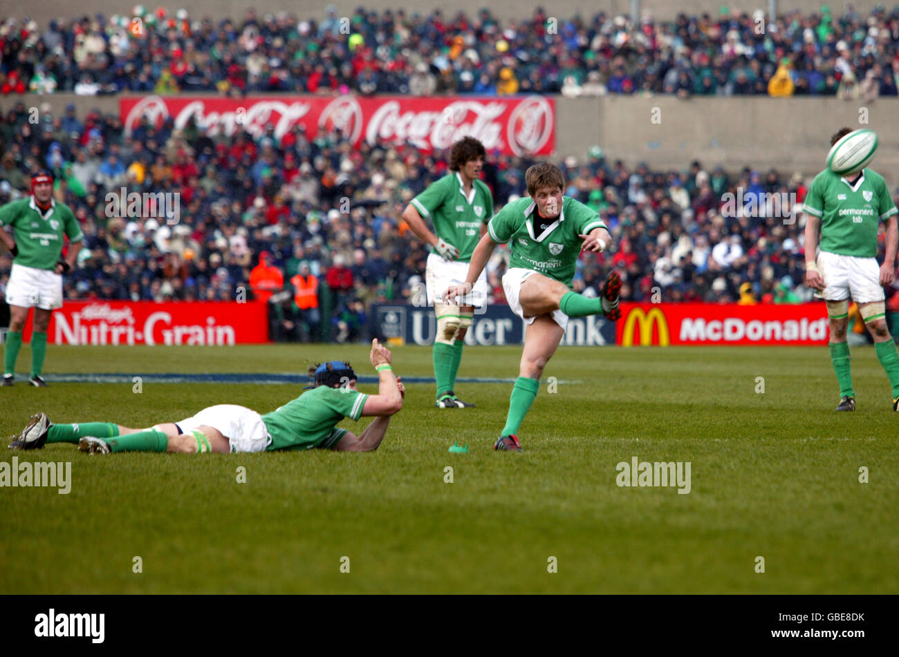 Irelands ronan ogara kicks a conversion hi-res stock photography and ...