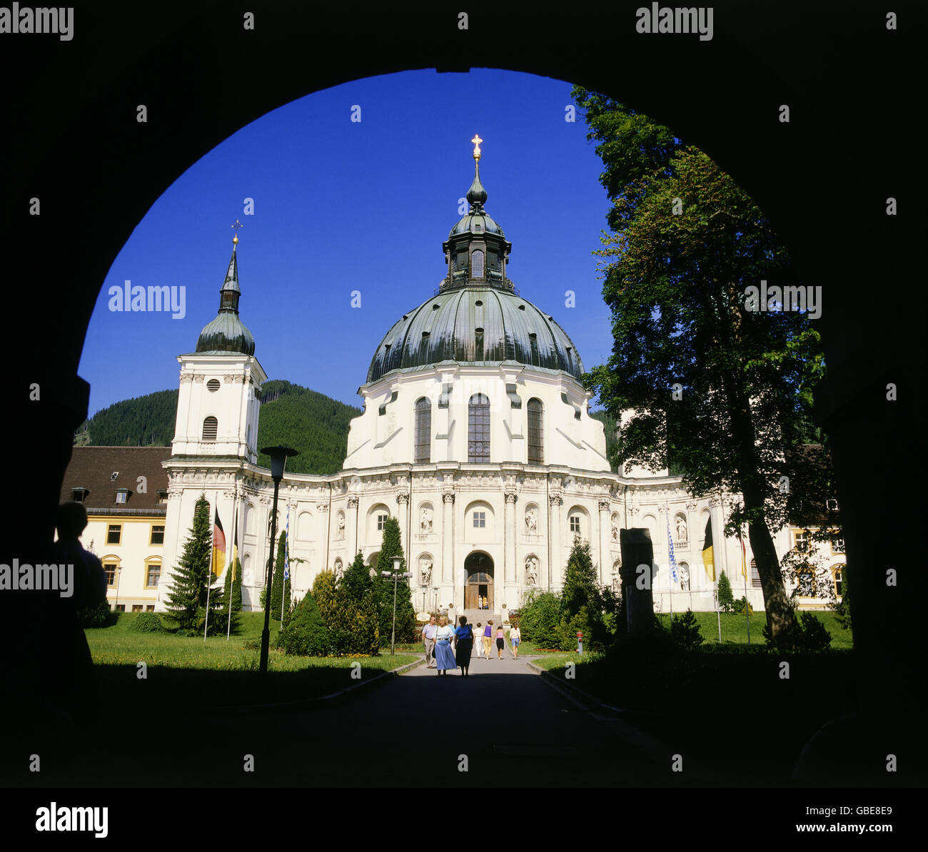 architecture, churches and monasteries, Germany, Ettal Monastery ...
