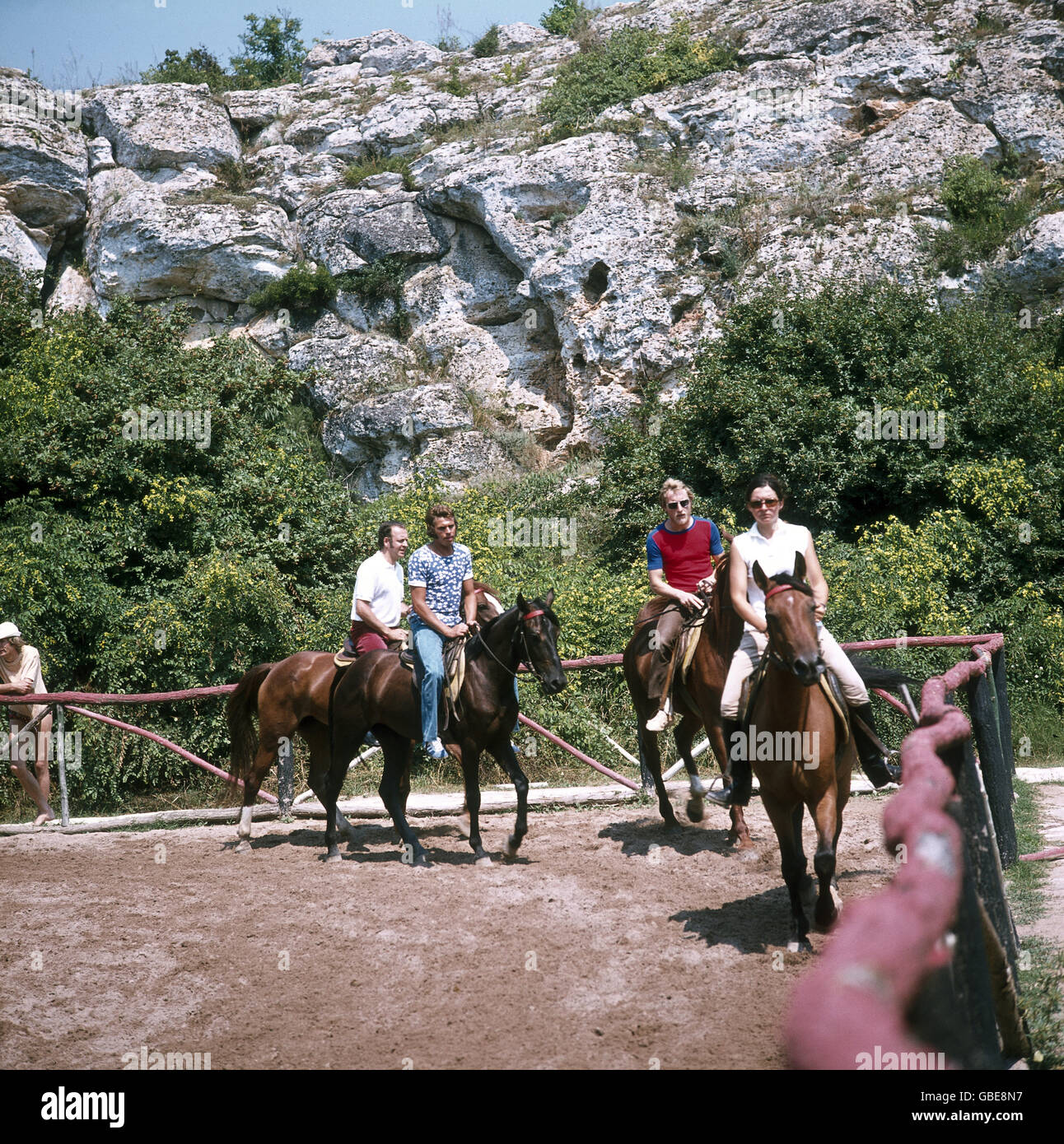 leisure time, holiday, Club Mediterranee, horse riding, Roussalka ...