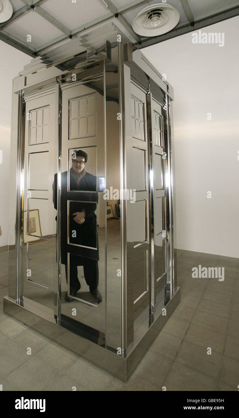 Artist Mark Wallinger with his piece 'Time and Relative Dimensions in ...