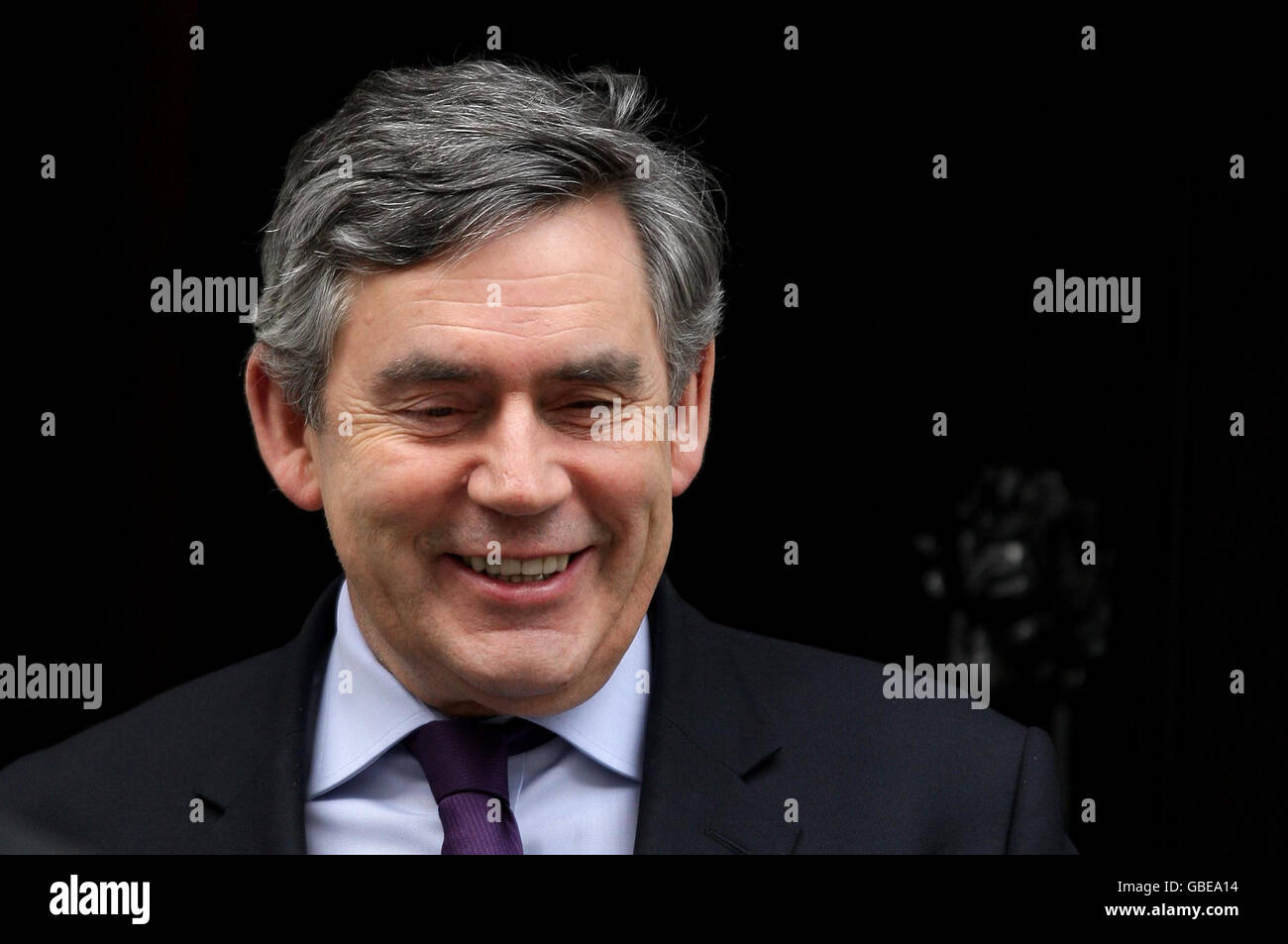 Brown signs Mini in aid of the British Forces Foundation Stock Photo ...