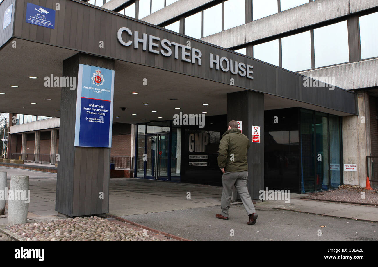 A general view of Greater Manchester Police HQ, Chester House Stock ...