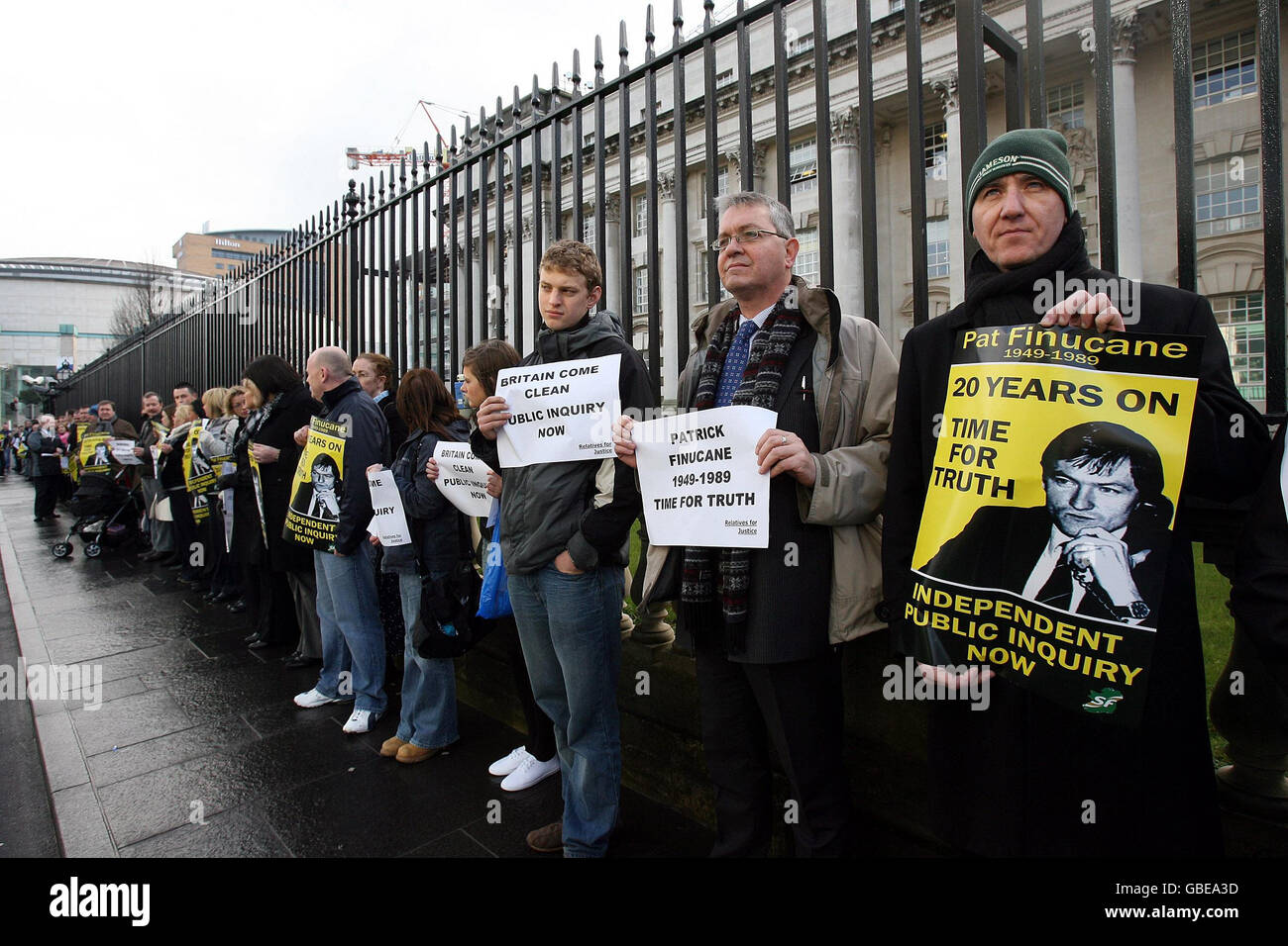 Brother of murdered solicitor outside the high court in belfast hi-res ...