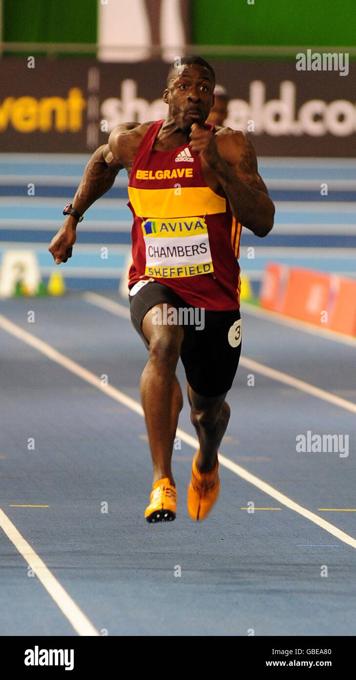 Dwain Chambers goes on to win the 60m Semi Final, equalling the best ...