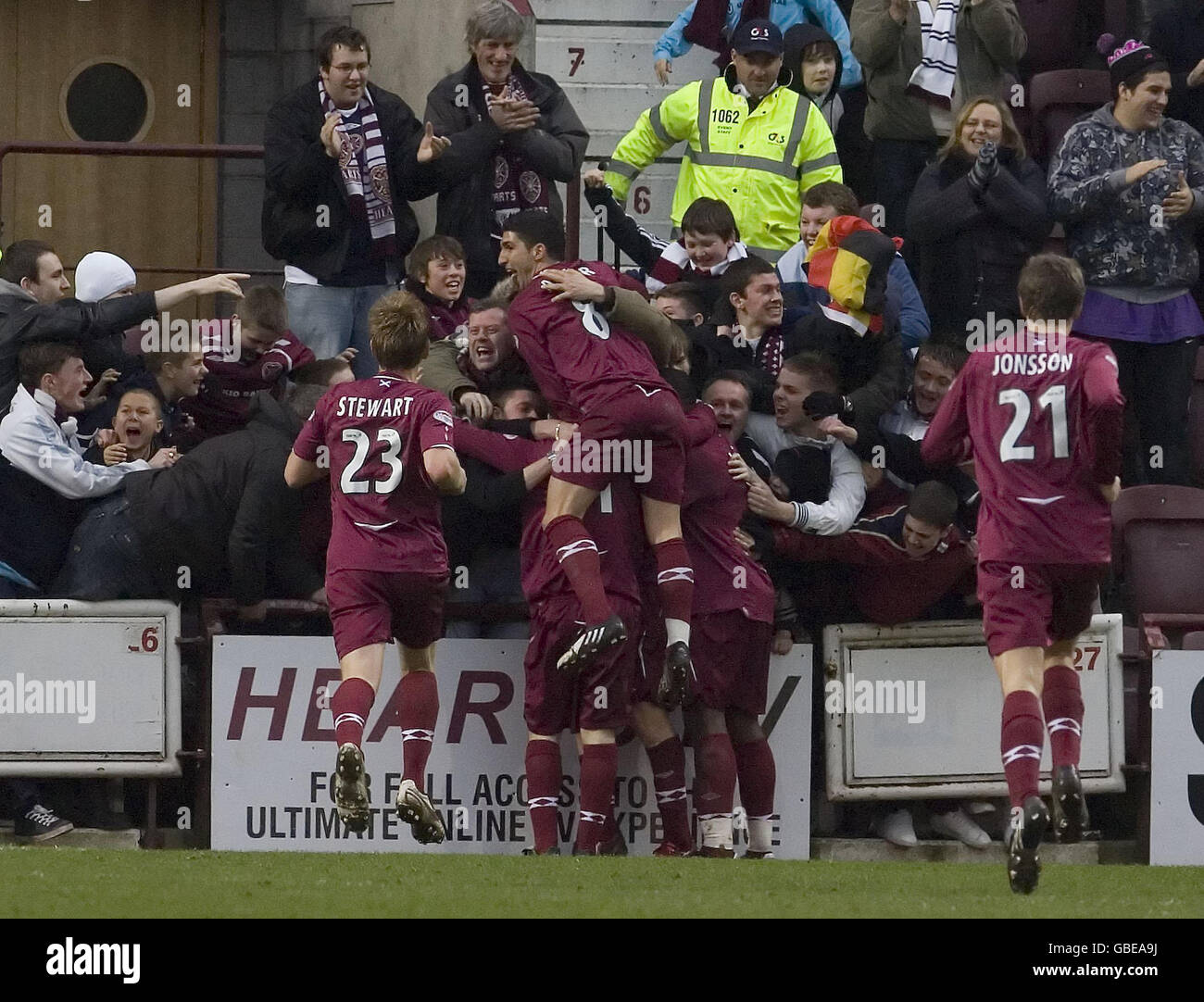 Heart of midlothian fans celebrate victory hi-res stock photography and ...