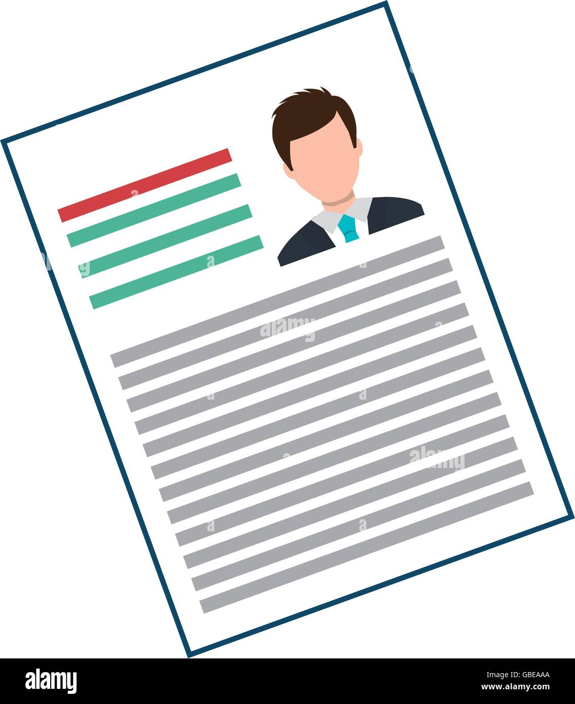 Business Curriculum Vitae with Photo Stock Vector Image & Art - Alamy