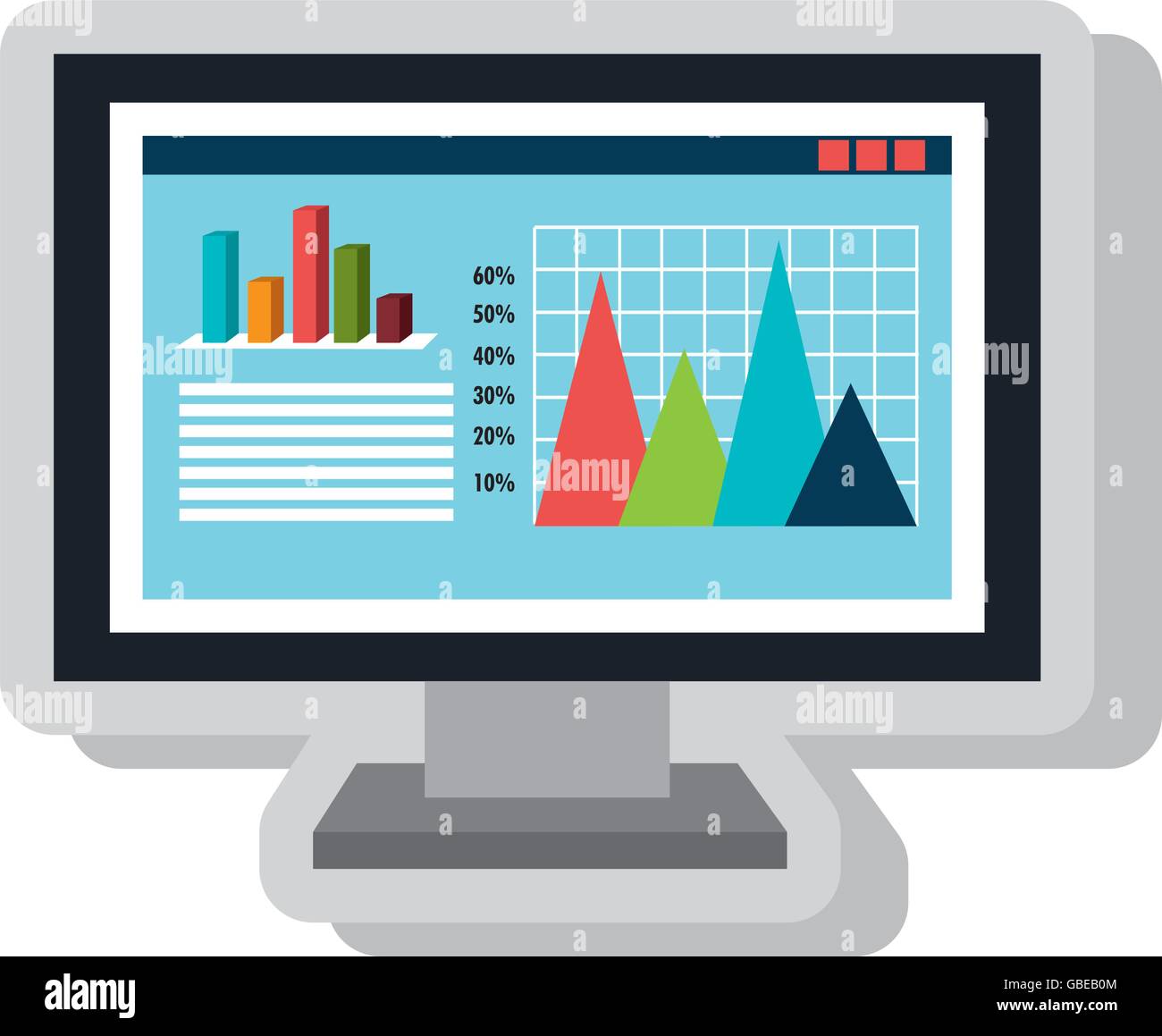 Spreadsheet computer screen Stock Vector Images - Alamy