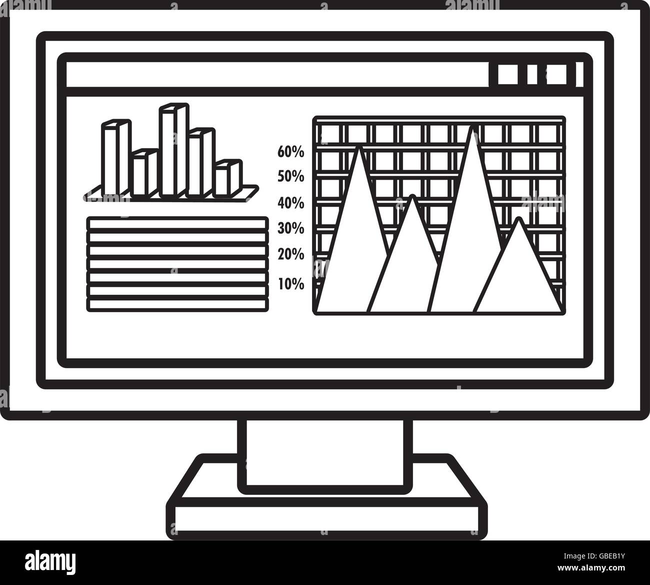 Spreadsheet computer screen Stock Vector Images - Alamy