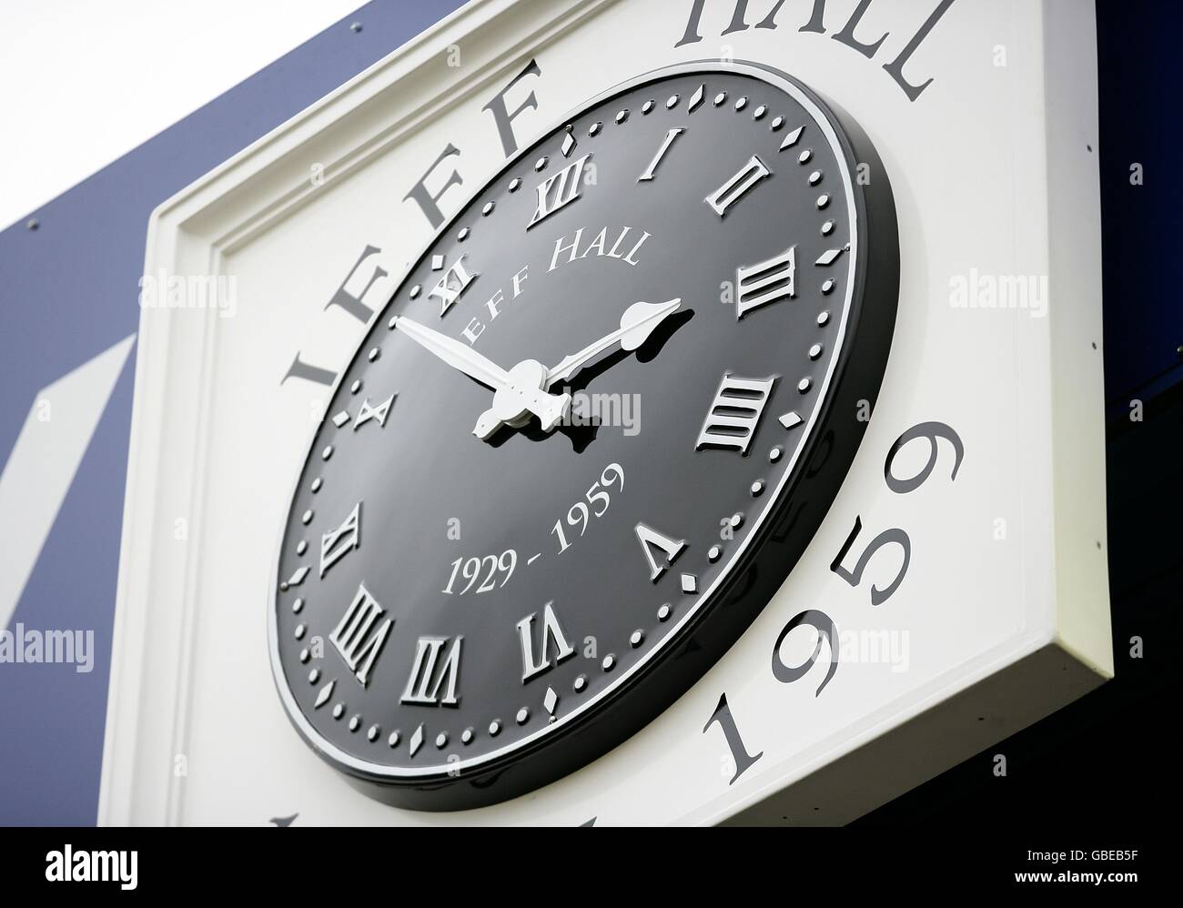 Memorial clock at Birmingham City's St Andrews' Stadium Stock Photo - Alamy