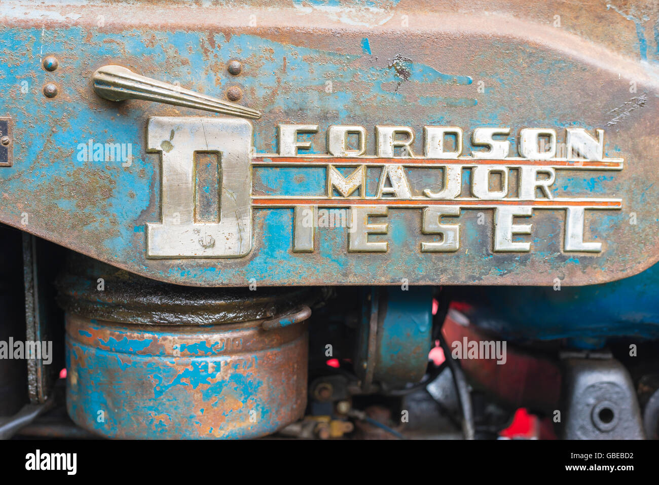 Panel detail of a 1955 Fordson Major Diesel tractor Stock Photo - Alamy
