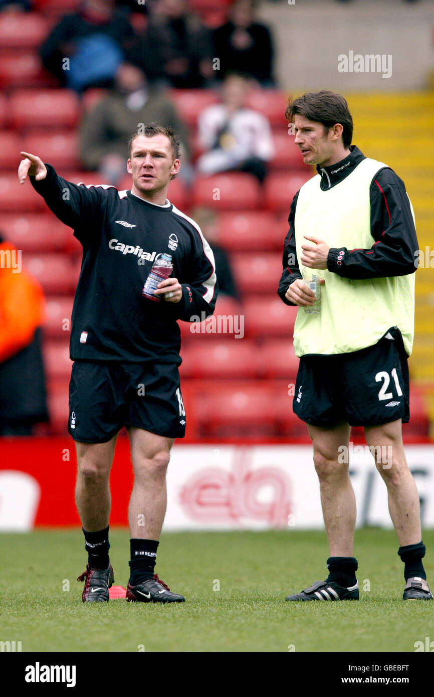 (L-R) Nottingham Forest's Paul Evans and Danny Sonner prior to kick off ...
