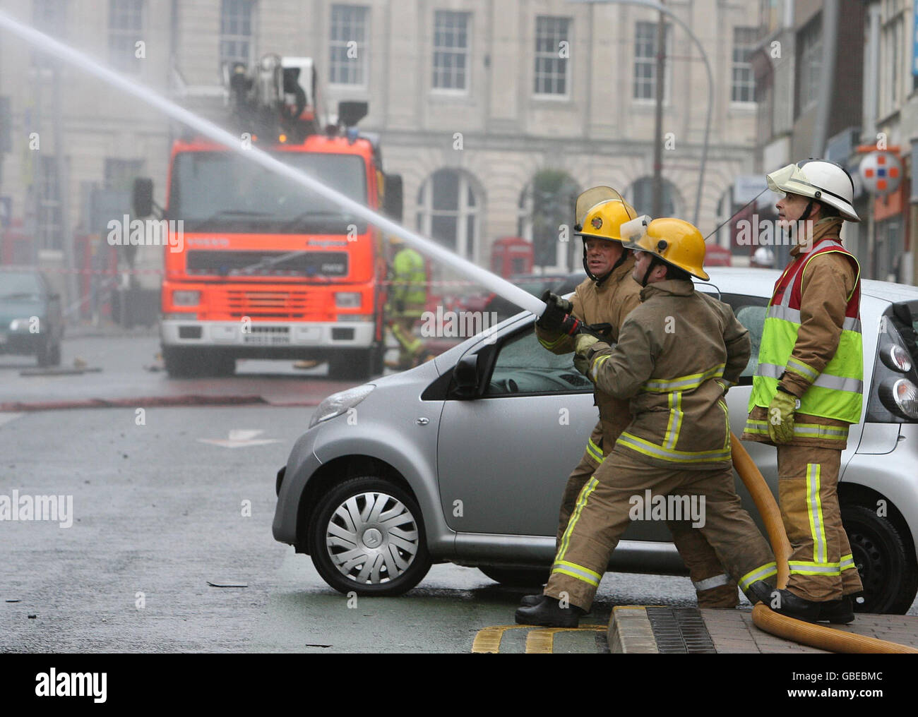 Shopping arcade fire Stock Photo - Alamy