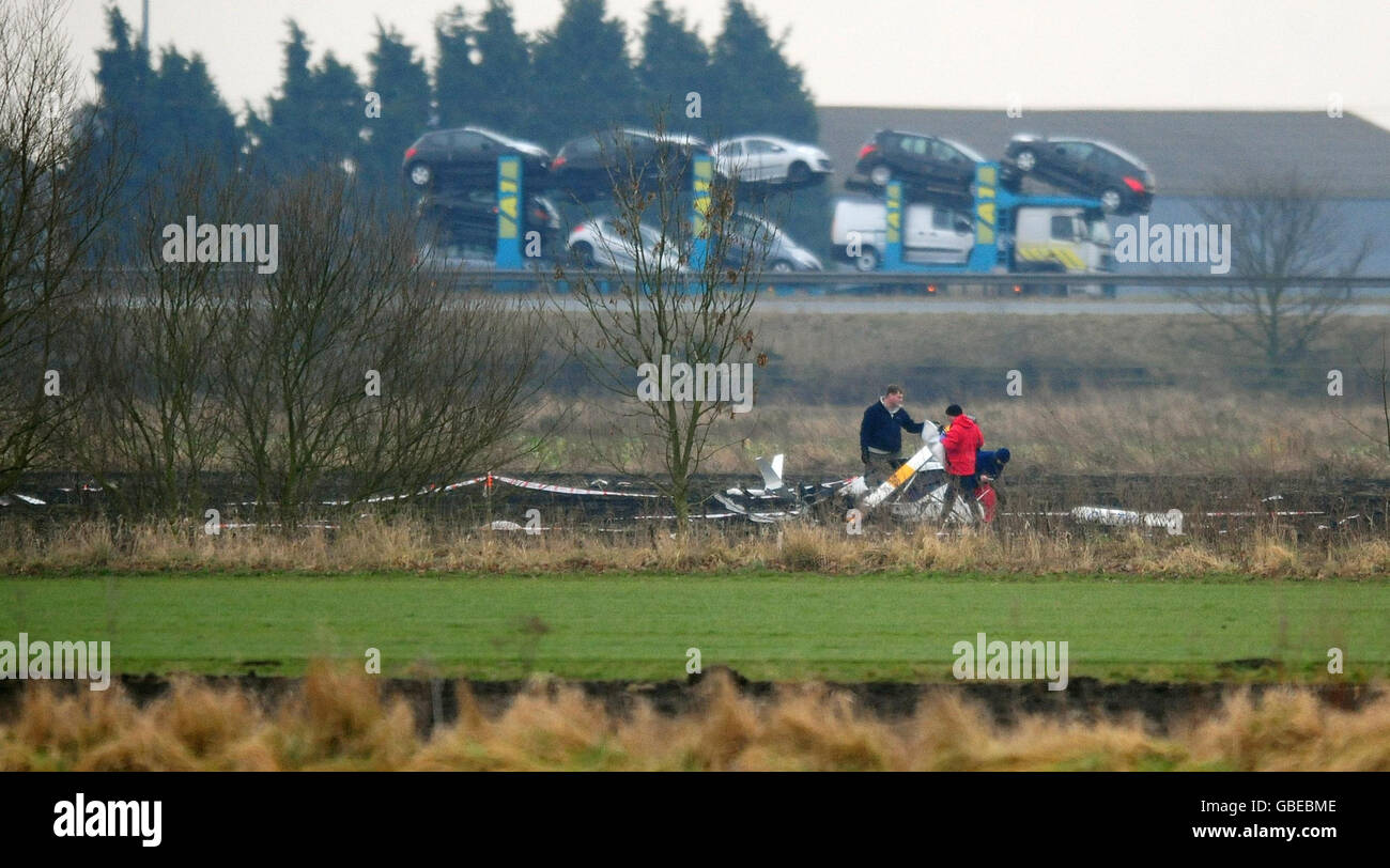 Helicopter crash site wreckage hi-res stock photography and images - Alamy