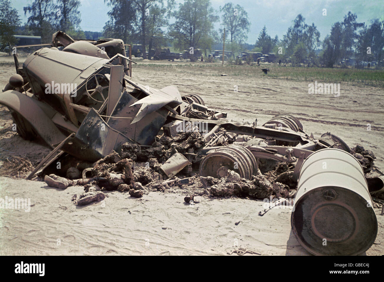 events, Second World War / WWII, Russia 1941, Soviet column after ...