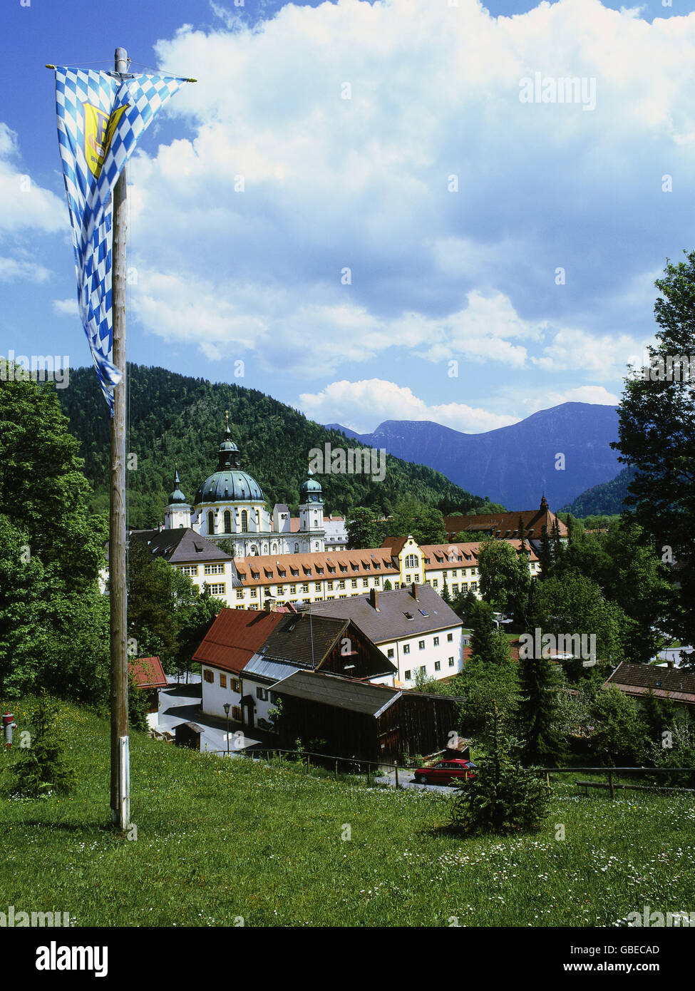 architecture, churches and monasteries, Germany, Ettal Monastery ...