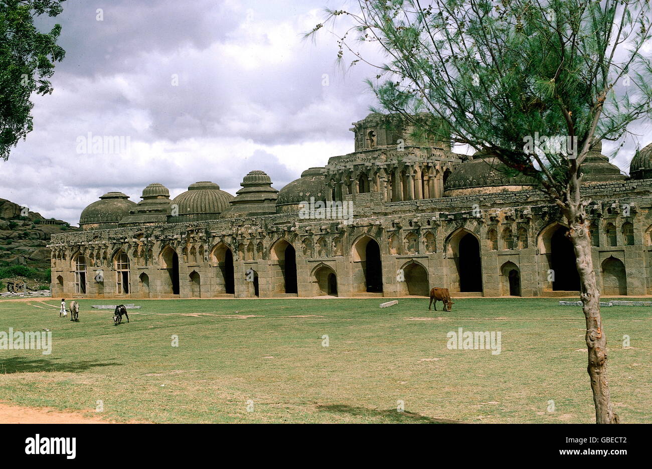 geography / travel, India, temple, Hampi temple complex, elephant ...