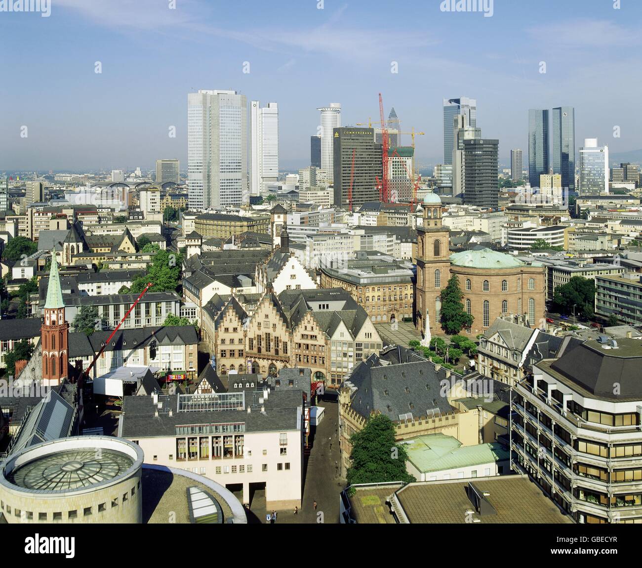 geography / travel, Germany, Hesse, Frankfurt on the Main, view over ...