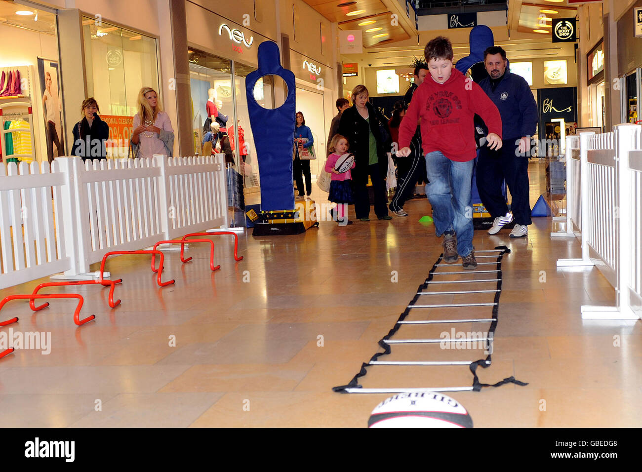 Rugby Union - Scotland Rugby Fun Day - Ocean Terminal. A young fan ...