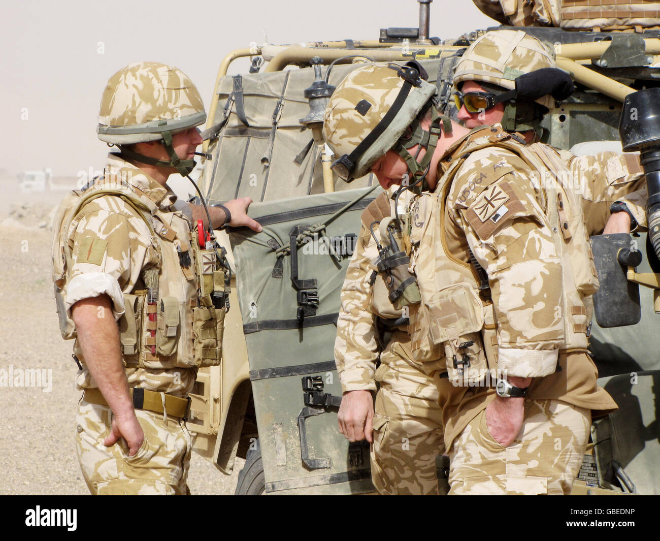 Territorial Army soldiers from 6 Rifles on a routine patrol near Camp ...