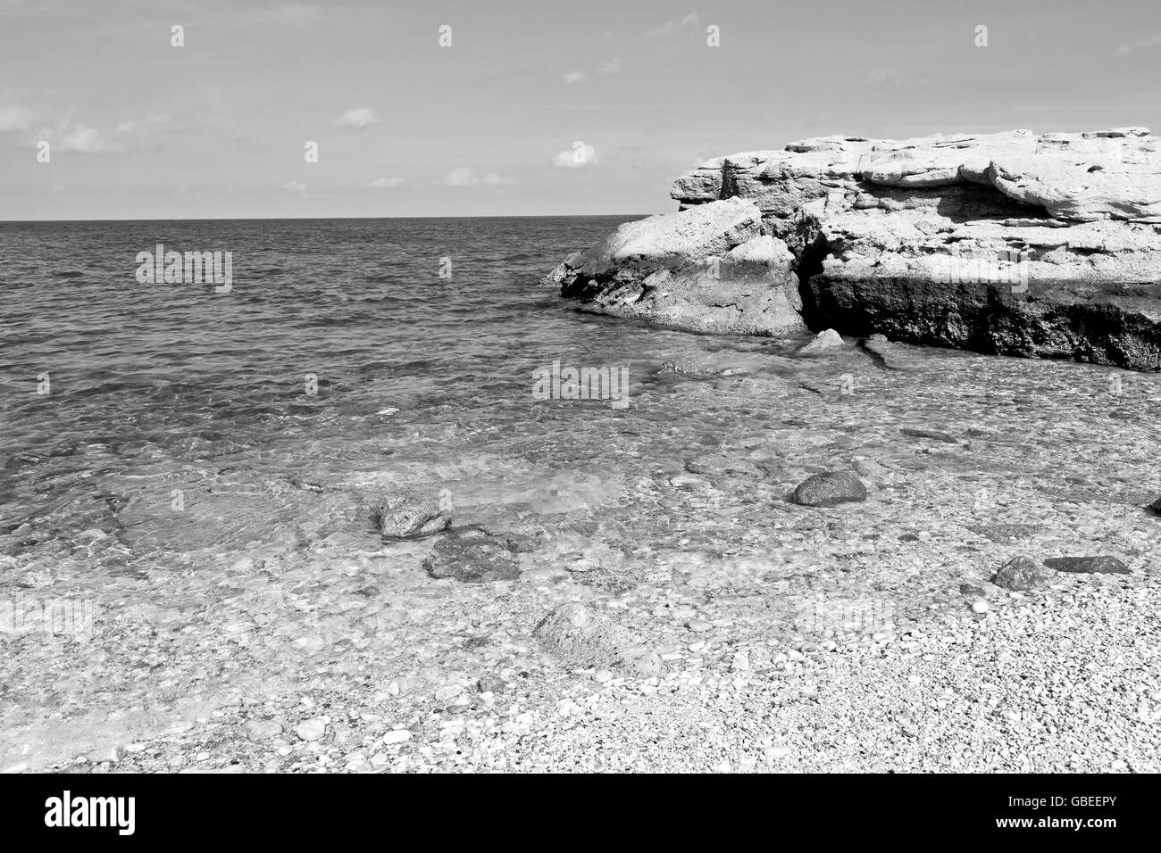 relax near sky in oman coastline sea ocean gulf rock and beach Stock ...
