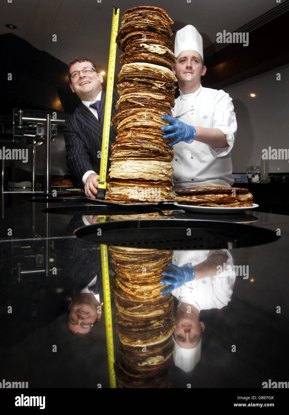 General Manager Stuart Nelson and Chef Sean McGinlay attempt a world ...