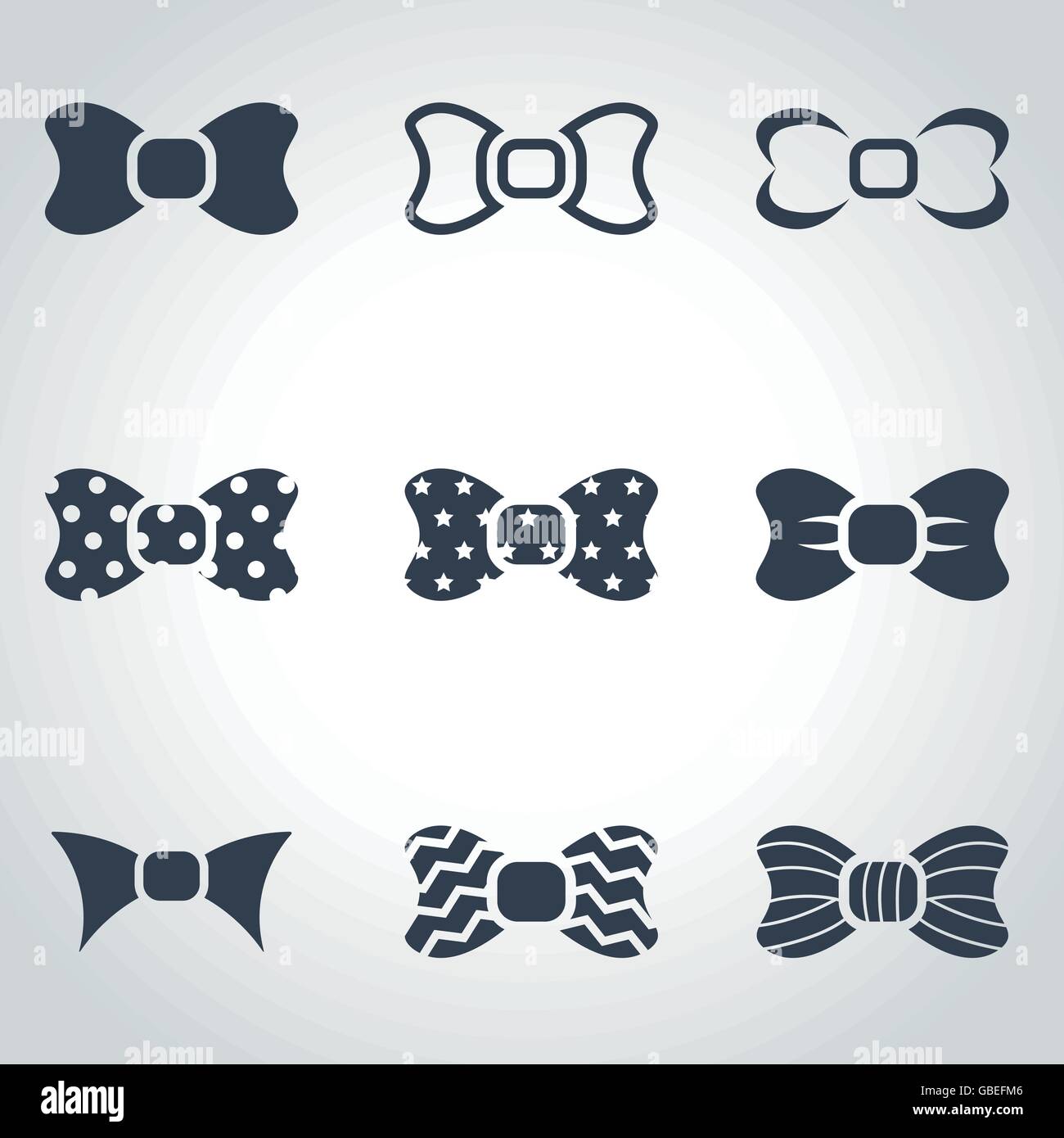 Vector black bow ties icon set Stock Vector Image & Art - Alamy