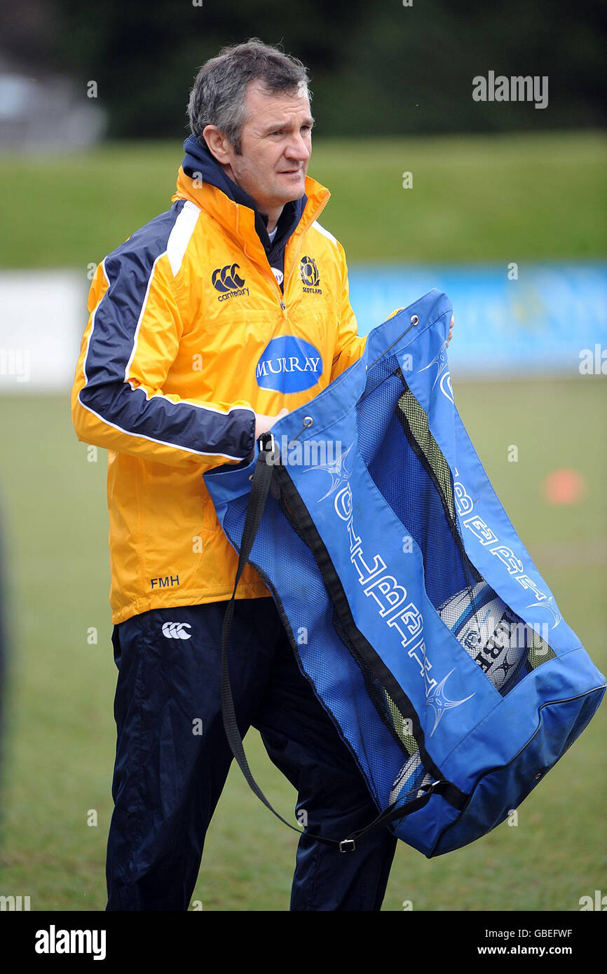 Scotland coach Frank Hadden during the training session at The ...