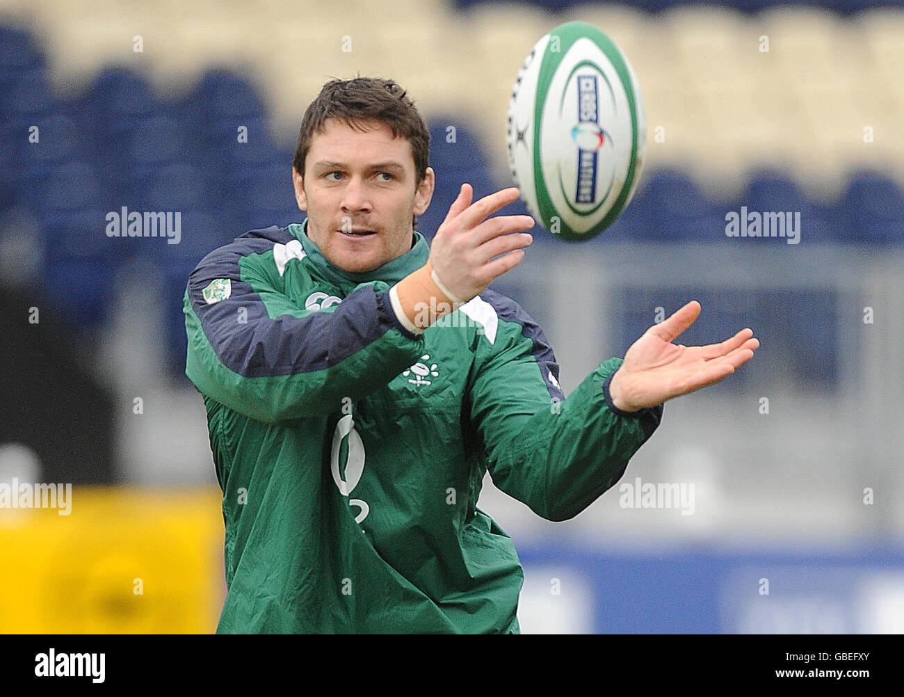 Rugby Union - Ireland Training Session - RDS. Ireland's David Wallace ...