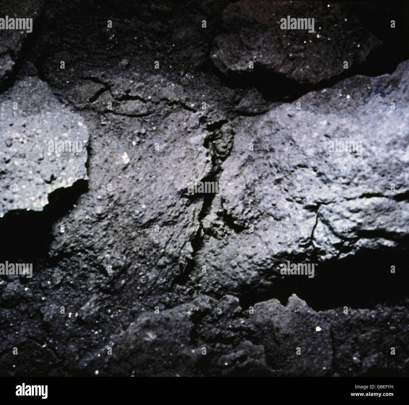 astronomy, moon, moon surface, moon rock, close-up, historic ...