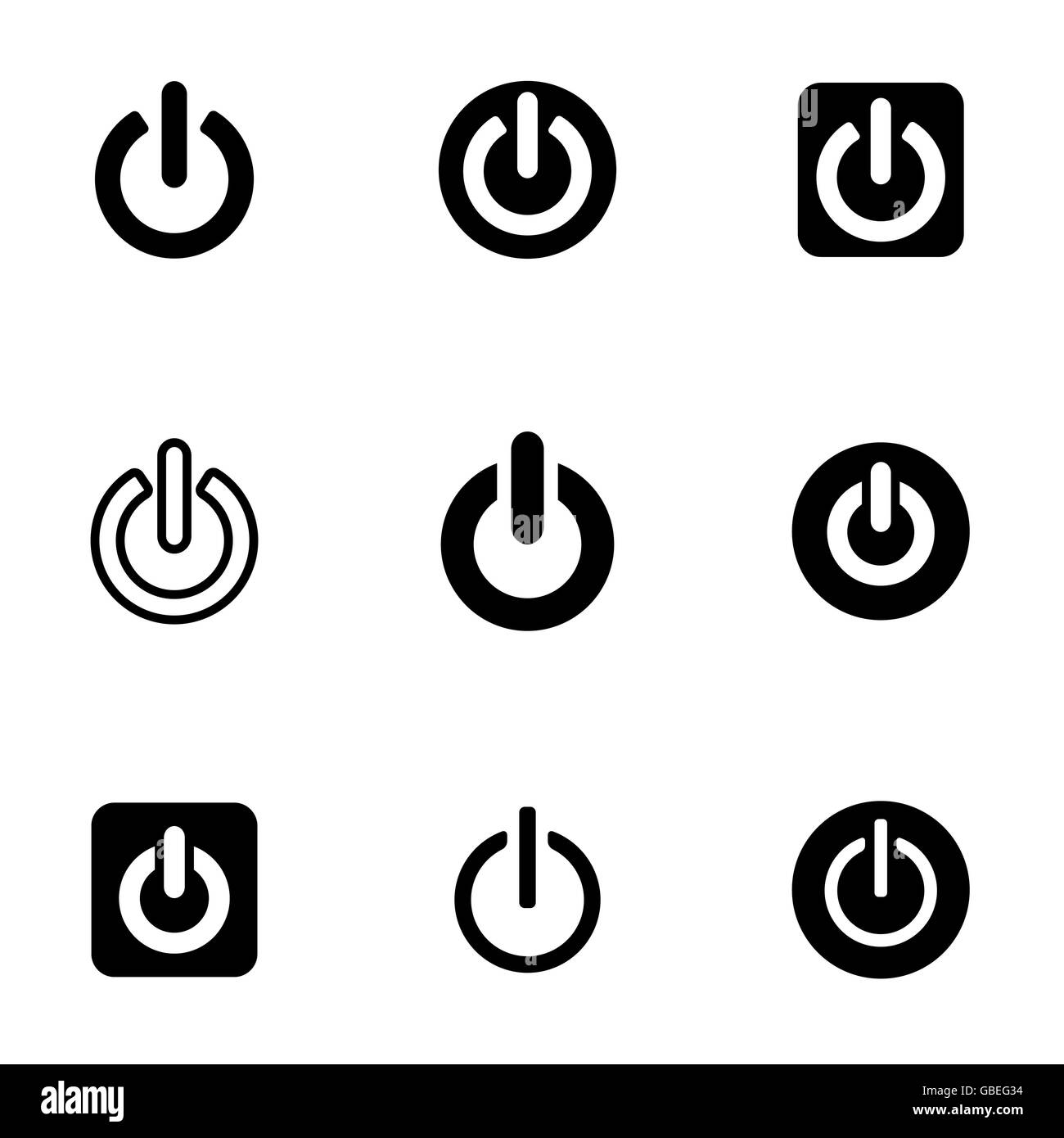 Shut down button Stock Vector Images - Alamy