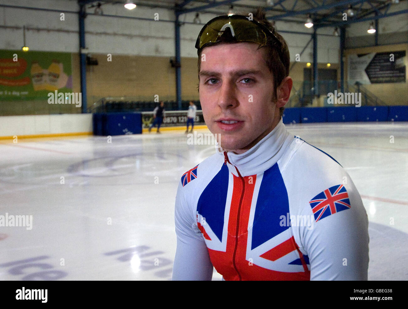 Great Britain's Jon Eley during a photo shoot at Nottingham Ice Centre ...