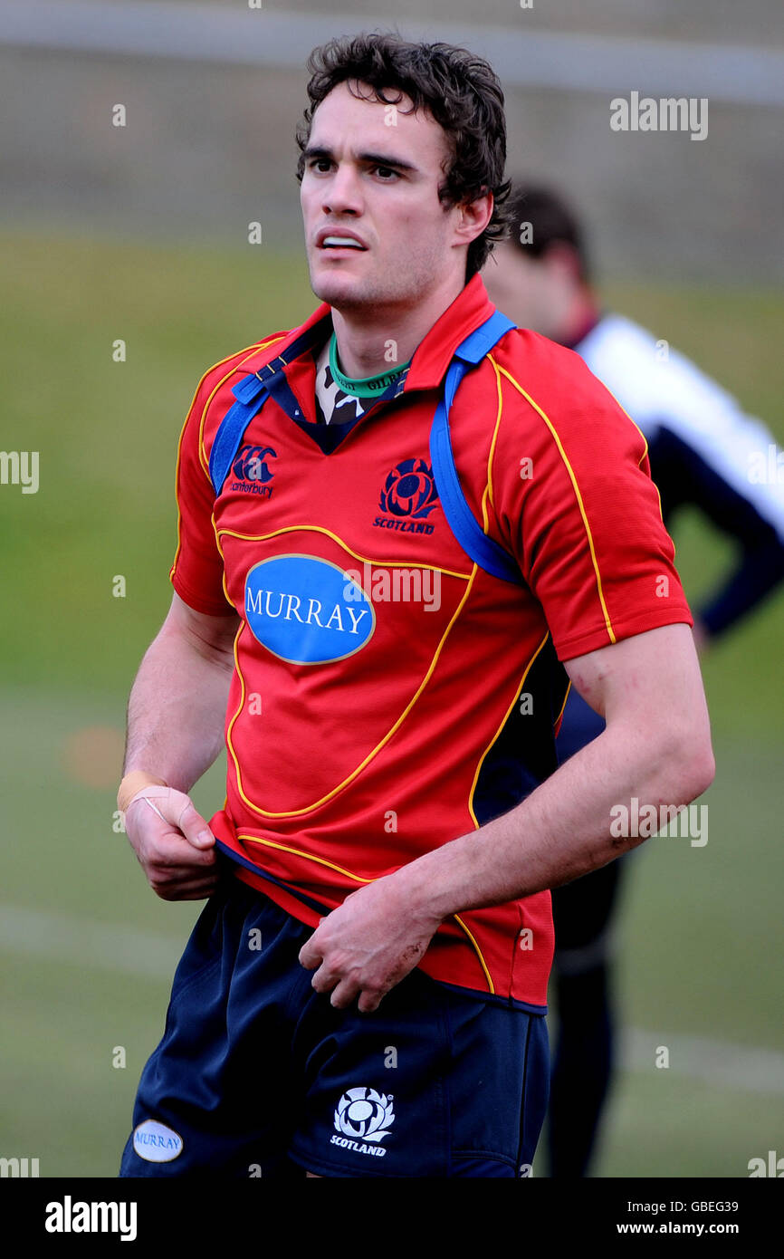 Scotland's Thom Evans during the training session at The Watsonian Club ...