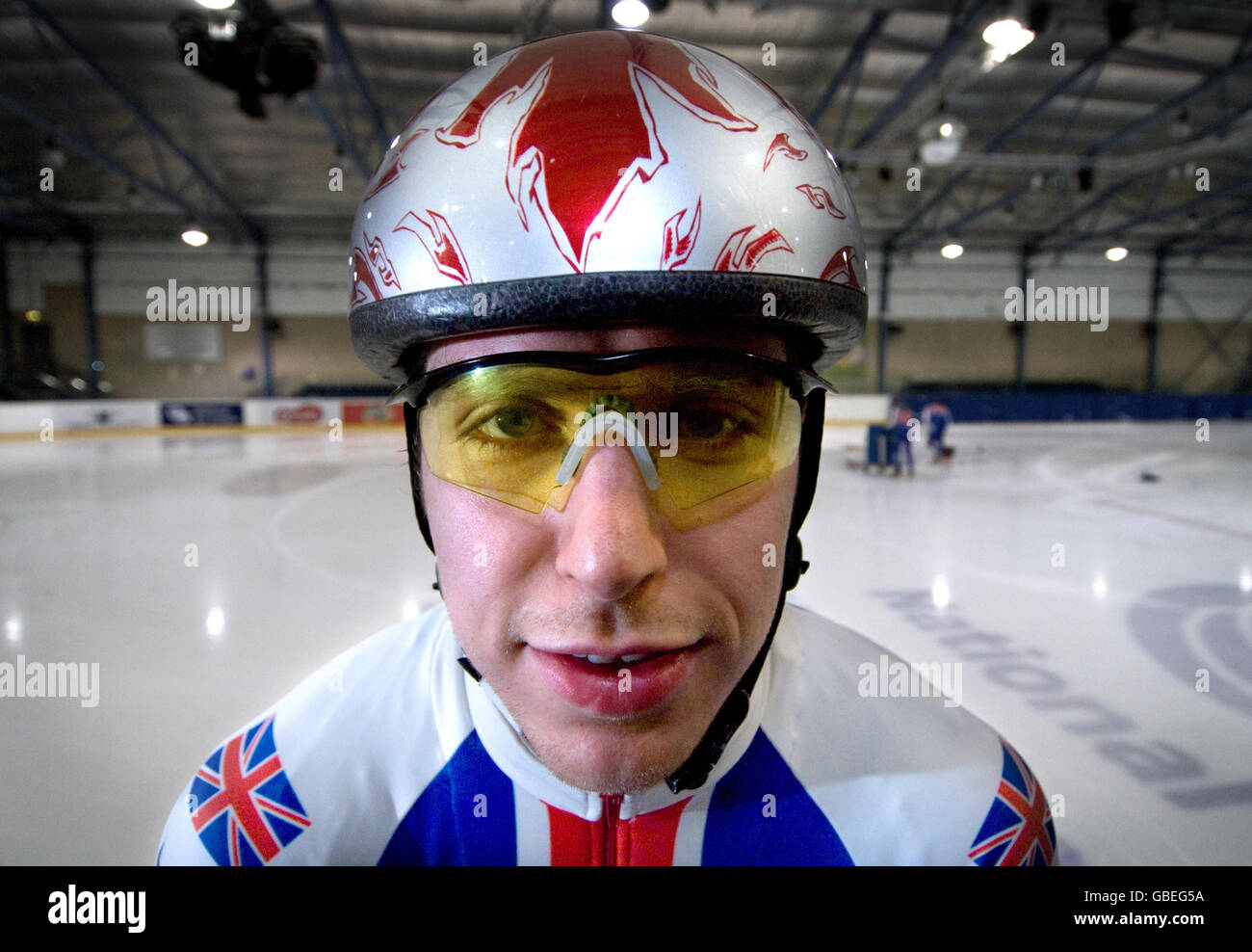 Great Britain's Jon Eley during a feature shoot at Nottingham Ice ...